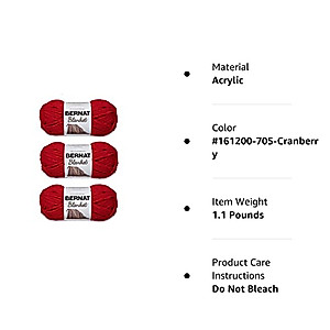 Bernat Blanket Yarn (3-Pack) Cranberry 161200-705