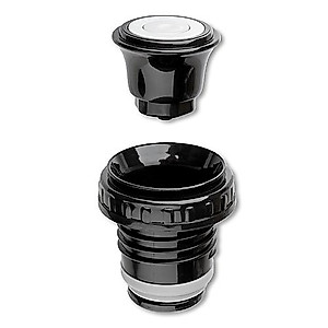 Isosteel Duo VA-9562DQ Vacuum-Insulated Thermos Flask with Quickstop Single-Hand Pouring System and 2 Screw-Off Drinking Cups 1.0 L 18/8 Stainless Steel