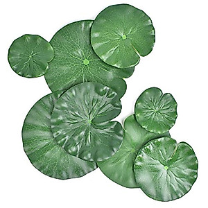 8 Pcs Aquarium Plants Live, 4 Size Artificial Floating Foam Lotus Leaves, Water Lily Pads Ornaments, Perfect for Patio Koi Fish Pond Pool Aquarium Home Garden Wedding Party Special Event Decoration