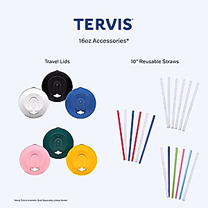 Tervis Made in USA Double Walled Home of the Free Because of the Brave Insulated Tumbler Cup Keeps Drinks Cold & Hot, 16oz, Clear