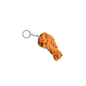 tenghong2021 Imitation Food Keychain Fried Chicken Leg Nuggets Wing Creative Keyring Fun Cute Handbag Purse Car Accessories -Chicken Leg