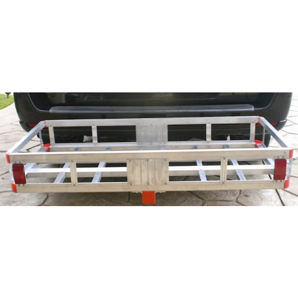 MaxxHaul 70108 Aluminum Cargo Carrier With High Side Rails- Trailer Hitch Mount For RV's, Trucks, SUV's, Vans, Cars With 2" Hitch Receiver - 500-lb Load Capacity, Grey, 49" x 22.5"