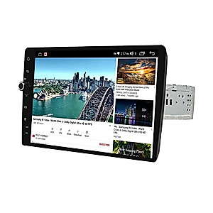 Joying Newest 10.1" Single Din Android Car Navigation Car Touch Screen Stereo Single Din Car Stereo with Navigation Supports Carplay/Android Auto/5Ghz WiFi/Bluetooth 5.1 (8GB+128GB)