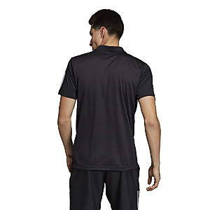 adidas mens 3-Stripes Club Polo Shirt Black/White X-Small