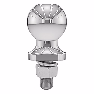 CURT 40098 Chrome ATV, UTV, Lawn Tractor Hitch Ball, 2,000 lbs, 2-Inch Diameter, 5/8 x 1-3/4-Inch Shank