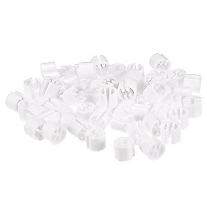 MECCANIXITY Clothes Hanger Marker Blank Fit 3.5mm Rod for Garment Color Coding White Count 100