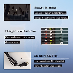 The Power Shop 1 Pcs BL1021B Battery and 1 Pcs DC10WD Charger Replacement for Makita 10.8V & 12V Max. 2000mah Li-Ion CXT Battery 197394-3 197402-0 197393-5 197396-9 DC10WD DC10SB DC10WC Charger