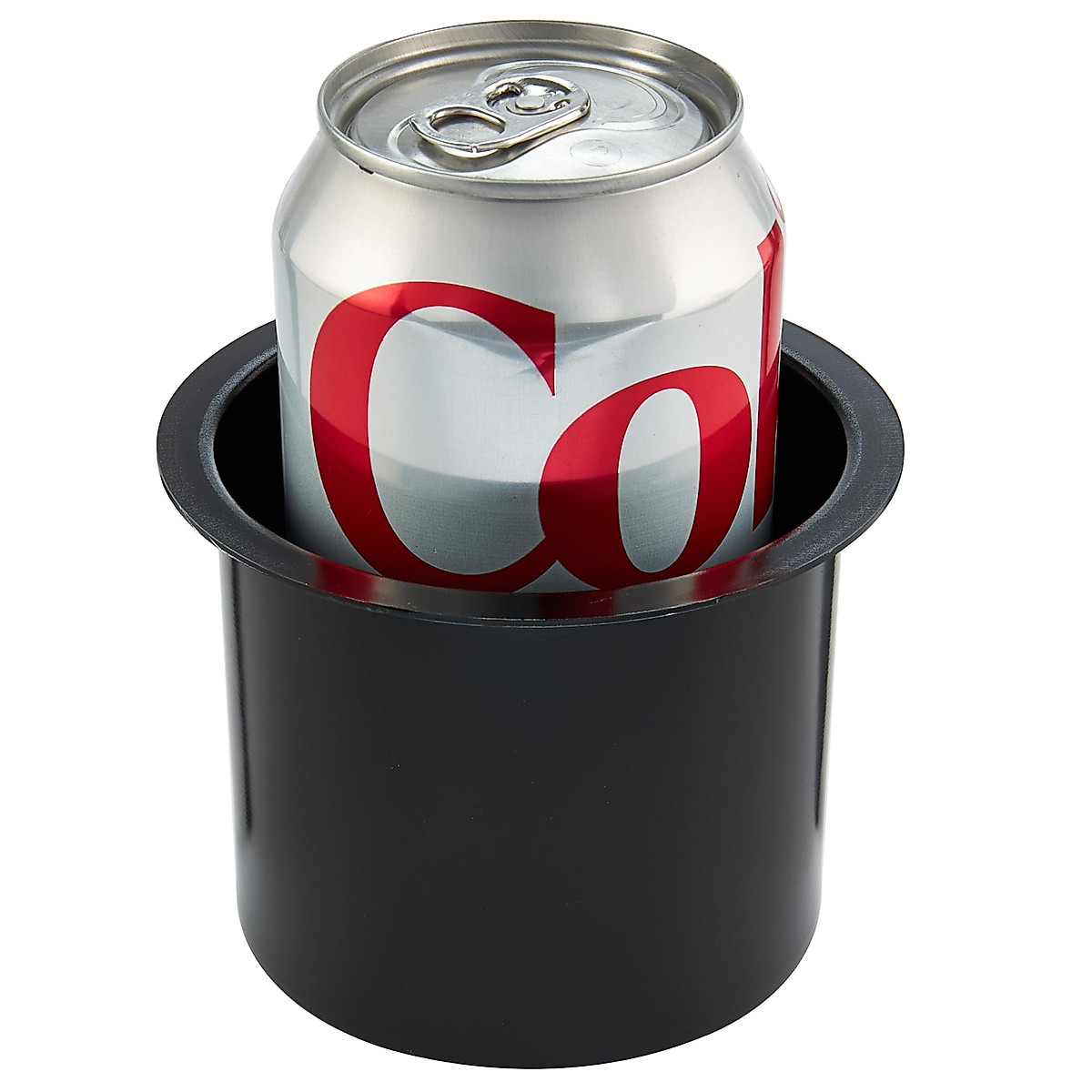 Brybelly Poker Table Cup Holder Inserts - Durable and Rust-Proof, Drop-in Table Cup Holder for 3.375" Hole - 3" Deep with 3.25" Inside Diameter - Vivid Black Aluminium, Pack of 10