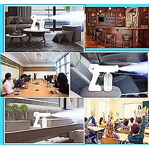 Atomizer Sprayer Gun Blue Light Nano Rechargeable Steam Fogger Gun for Office, School, Restaurant, Garden, Home - Steaming Sprayer Atomizer Gun