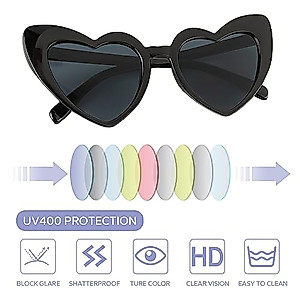 FUNUPUP 8 Pairs Heart Shaped Sunglasses Bachelorette Party Sunglasses Bride Bridesmaid Heart Glasses for Women Party Favors