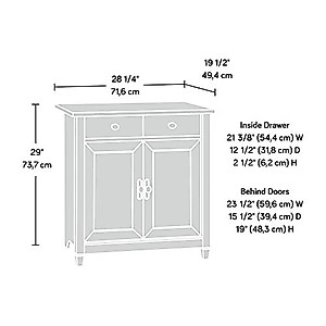 Sauder Edge Water Utility Stand - Chalked Chestnut Finish & Select Collection 5-Shelf Bookcase, Chalked Chestnut Finish