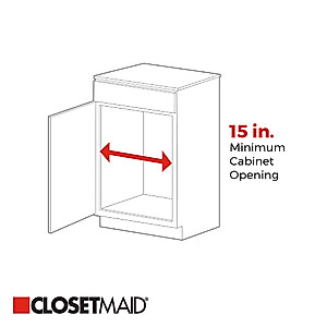 ClosetMaid 53052 14-Inch Wide Cabinet Organizer, White