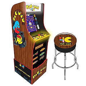 Arcade 1Up Arcade1Up Pac-Man 40th Anniversary Special Edition Arcade Game Machine with Marquee Riser and Stool - Electronic Games 815221021419