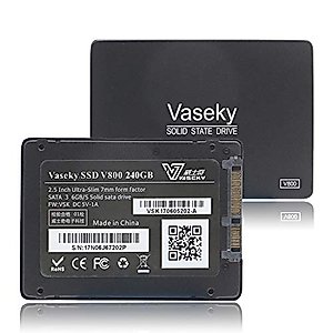 ECOiNVA Vaseky SATA MLC SSD Hard Drive Disk 120G 240G 350G 480G 2.5 Inch Laptop Desktop Computer Solid State Drive Noiseless Hotless Shockproof (240G)