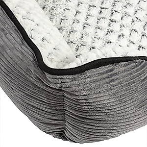 SENSIOHOME Sensio Pets Luxury Dog Cat Pet Bed Size Extra Extra Large Mattress Mat for Dog Cat Crate House with Washable Cover, Super Soft Cosy Plush Warm Comfortable, Grey, 43 x 31 x 7.5 in