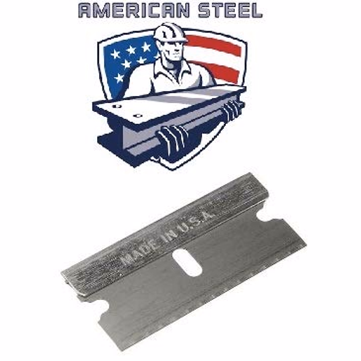 FitAll - 50 Pack Razor Blades-Replacement Razor Blades Single Edge, (50 pieces Single Edge Razor Blades) Made in USA