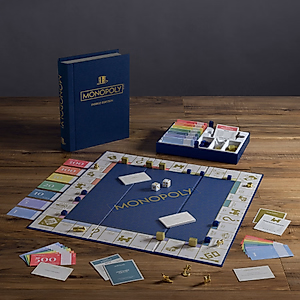 WS Game Company Monopoly and Scrabble Indigo Bookshelf Game Collection