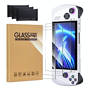 SOOMFON 3 Pack Screen Protector for ASUS ROG Ally Handheld 7 inch 2023, Tempered Glass, Transparent Ultra HD, Anti-Scratch, Anti-Fingerprint