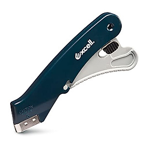 Excell Heavy Duty ACTION-9 Retractable Utility Knife with Safety Lock Design for Opening Box and Carton, Box Cutter With Extra 3pc Blades (ACTION-9)