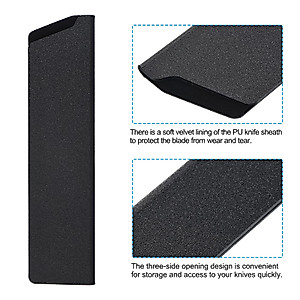 PATIKIL ABS Knife Cover Sleeves for 8" Chef Knife, Knives Edge Guard Blade Protector Universal Knife Sheath for Home Kitchen, Black