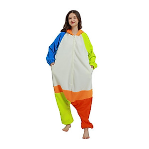 Adult Onesie Bear Halloween Costume Hooded One Piece Pajamas Sleepwear Small