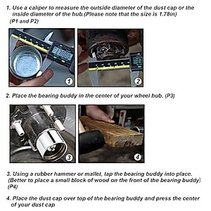 CZC AUTO Wheel Bearing Protectors Chromed 1.78'' with Protective Bras for Trailer Boat, Pair