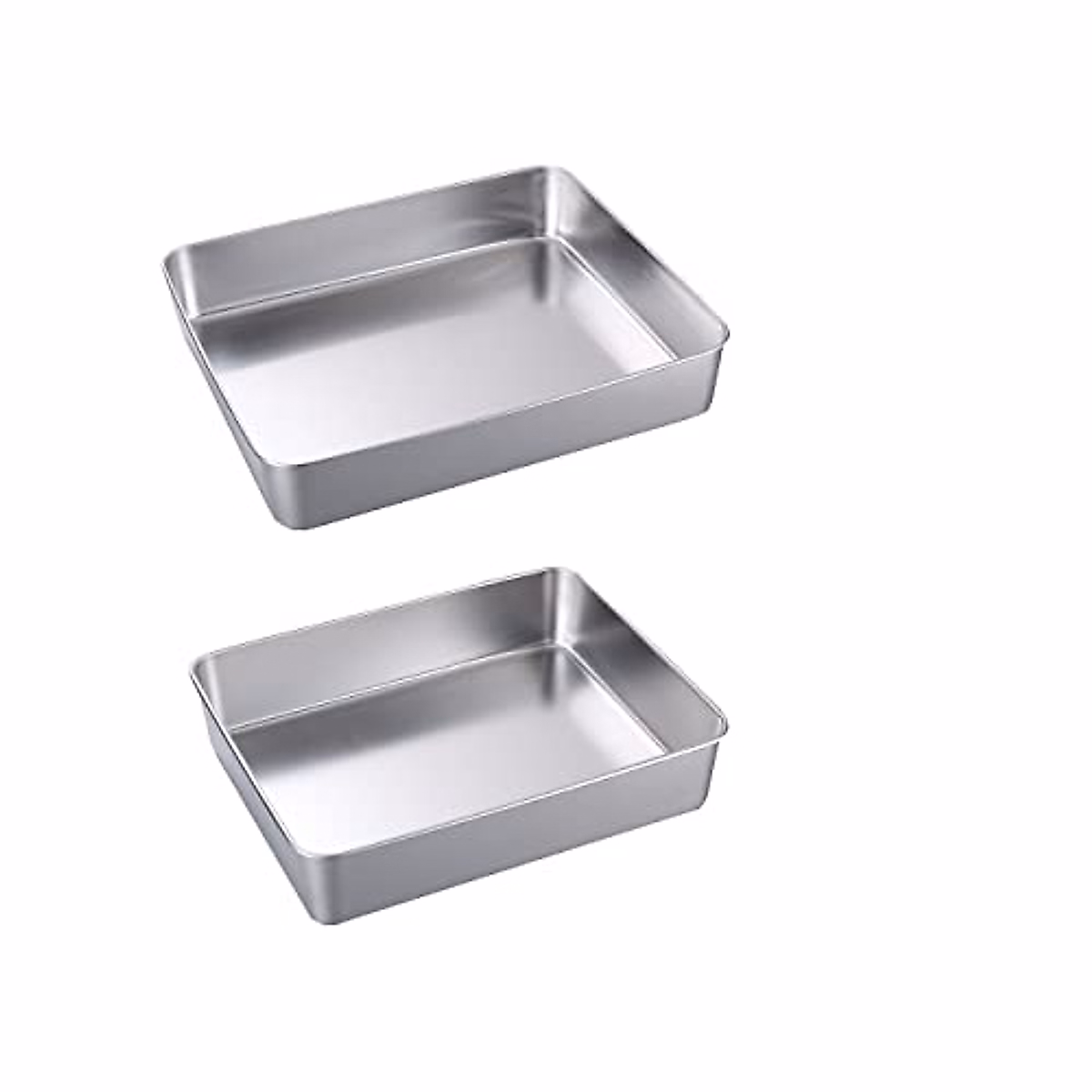 MLAQLS Rectangle Cake Pan Stainless Steel Cake Baking Tray Kitchen Baking Tray For Mousse Toaster Bread Cooking Loaf Pan Loaf Pan