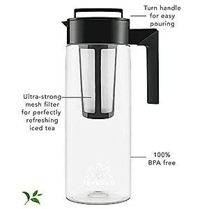 JavaSun Deluxe Iced Tea Maker, Large 2 quarts, Pitcher, Iced Tea Jug, BPA Free