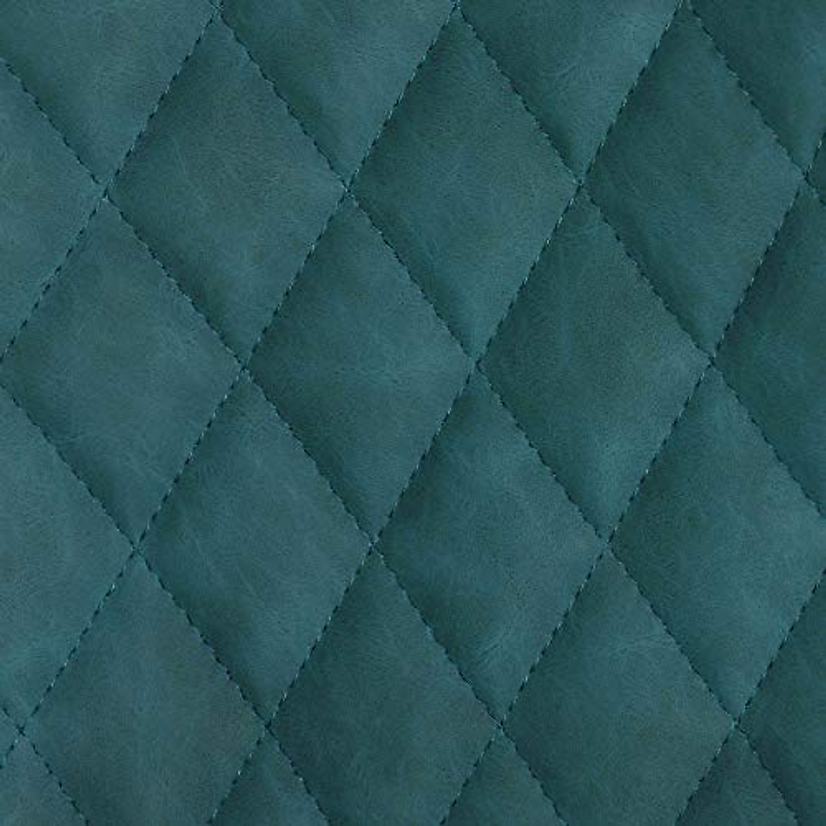 Cortesi Home Azov Swivel Dining Chairs, Set of 2, Deep Aqua Faux Leather