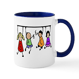 CafePress Cute Kids Cartoon Holding Speech Words Mugs Ceramic Coffee Mug, Tea Cup 11 oz