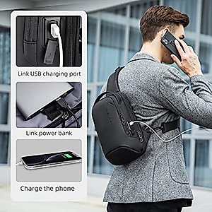 Sling Backpack Chest Bag With Usb Plug Fit 9.7inch Ipad Lightweight One Strap Backpack Casual Daypack For Hiking Walking Biking Travel Cycling