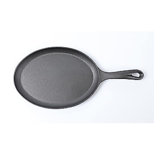 HAWOK Cast Iron Fajita Plate Sizzler Pan, Pre-seasoned Cast Iron Skillet, Set of 6