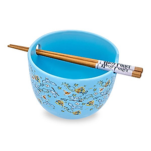 Harry Potter Hogwarts Icons Dinnerware Set | 20-Ounce Ramen Bowl With Chopsticks