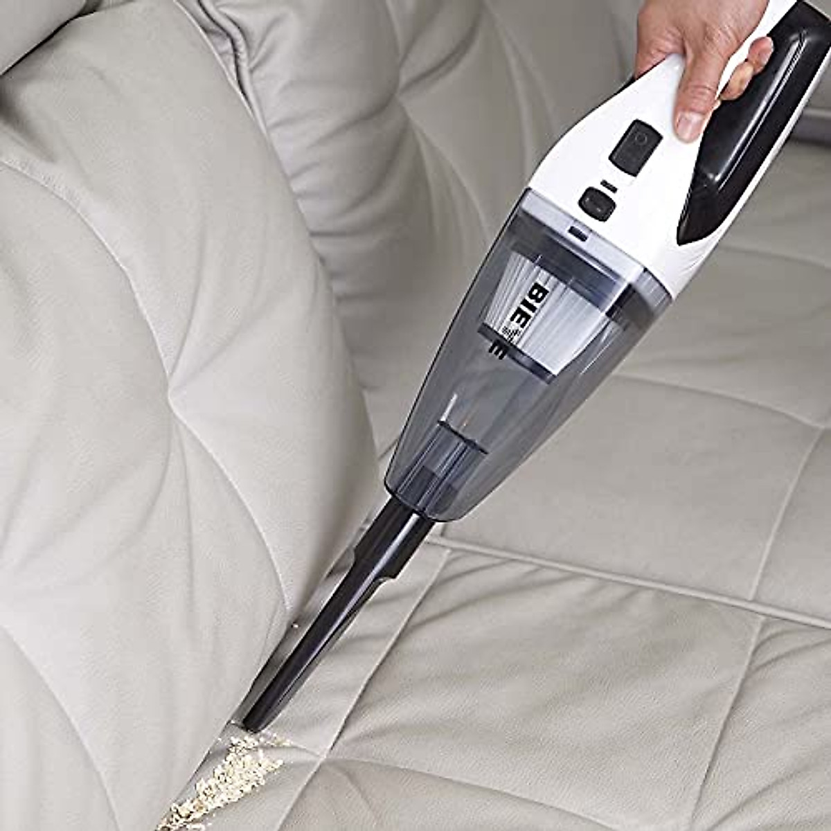 Bieye Cordless Stick Vacuum Cleaner Lightweight Handheld Vacuum with Floor Brush for Household Car Cleaning, 5x2200mah Batteries 1A Fast Charger 100W Motor HV01