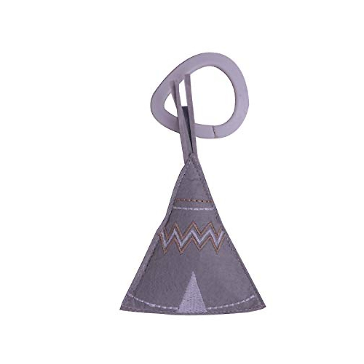 Bacati Woodlands Grey/Beige Neutral Cotton Activity Gym with Mat, Beige/Grey