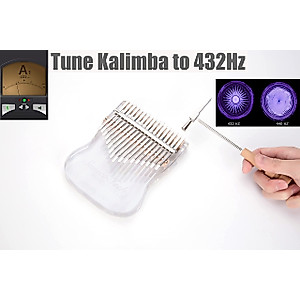Kalimba Thumb Piano Rainbow Acrylic Kalimba Cute Kalimba 17 Keys Finger Piano Crystal Kalimba Hand Piano Marimba Instrument Sound Healing Instruments Meditation Instruments By SonicoTech (Rainbow)