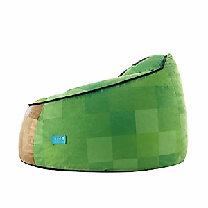 Idea Nuova Minecraft Hillside by pod Kids Plush Bean Bag Chair, 24" Hx24 Hx25 H, Large