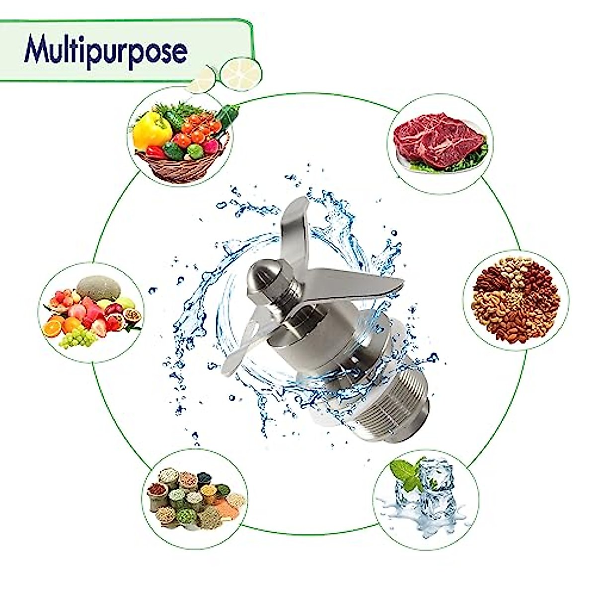 Cutting Blade Blender 502977 Assembly Compatible with Waring CB6 CB10 CB15 2610C CAC72 LBC10 LBC10C LBC15 Commercial Assembled Gallon Blenders Replace 502975