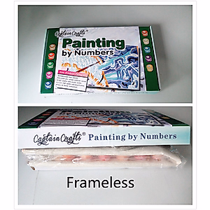 MONDART Paint by Numbers for Adults Beginners Kits DIY Oil Painting Kit Canvas Acrylic Pigment Arts Craft for Home Wall Decor Christmas Gift-Fantasy House 16x20 Inch (NO Frame)