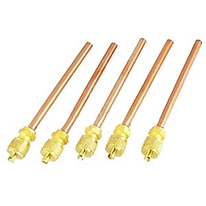 GBSTORE 5 Pcs Air Conditioner Spare Part 6mm Copper Tube OD Filling Access Valve Monodirectional CT-340