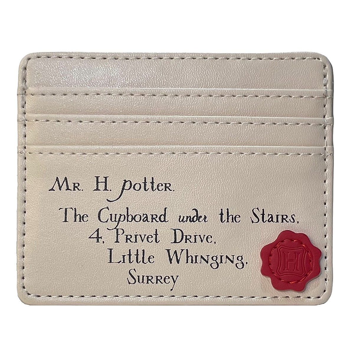 Harry Potter Minimalist Front Pocket Faux Leather Wallet- Slim Credit Card holder- Hogwarts Acceptance Letter wallet bag for Men and Women, Beige (ZZKJrfid4)