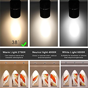 AIMEOKO MR16 LED Bulb Light Bulbs 3W (35W Halogen Equivalent) 2700K GU5.3 Base 12V Spotlight 300Lm for Landscape Recessed Track Lighting Ceiling Indoor Outdoor - 6 Pack (Warm White)