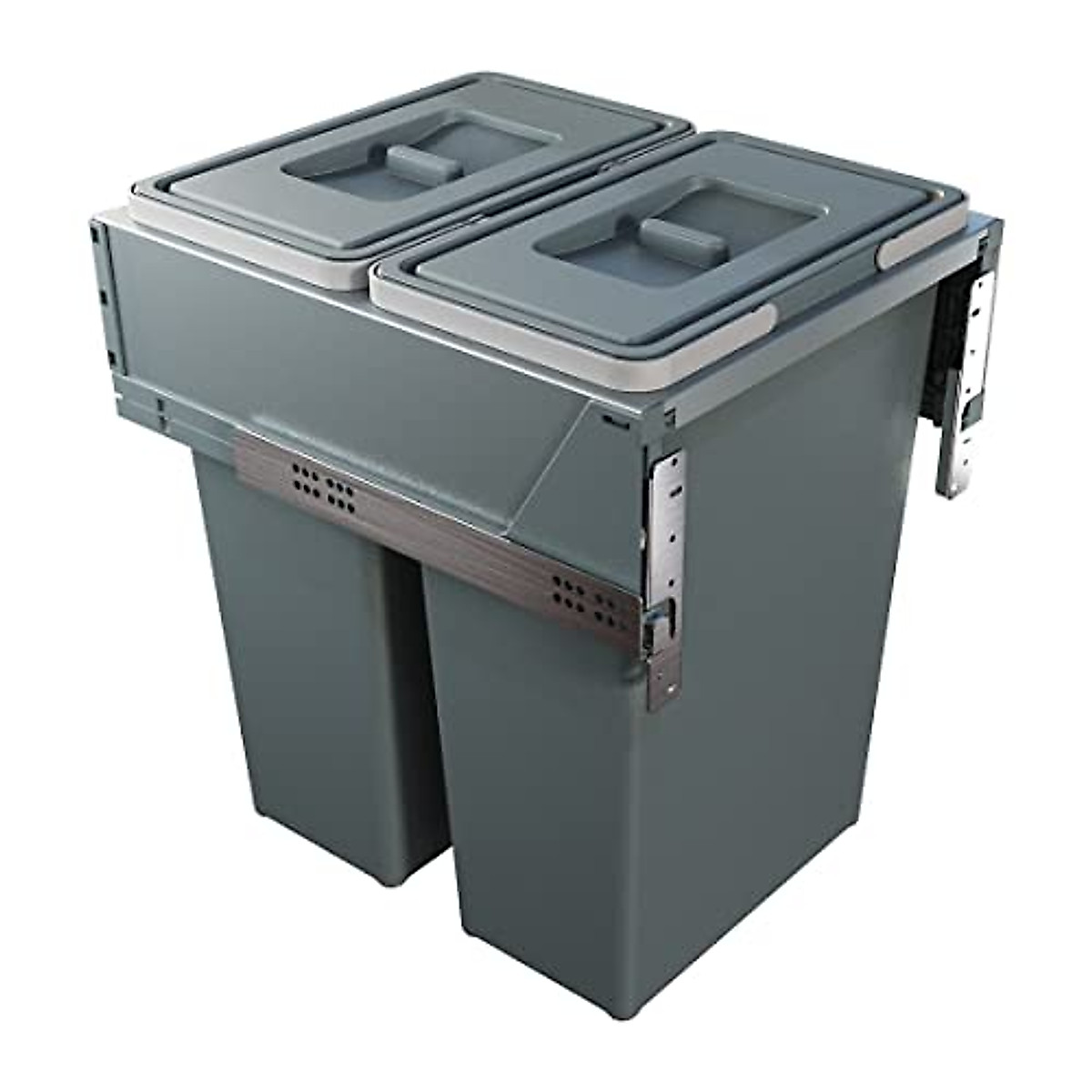 ELLETIPI 1954 - Built-in Trash can for Kitchen Base Block 2.0, 2 Bins, Total Capacity 74qt (70lt)