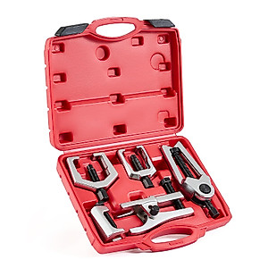 OMT 5-in-1 Ball Joint Separator, Pitman Arm Puller, Tie Rod End Tool Set for Front End Service, Splitter Removal Kit (RD06)