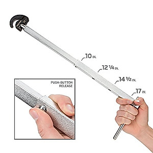 TEKTON 10 to 17 Inch Telescoping Basin Wrench (3/8 - 1-3/8 in.) | WRN92002