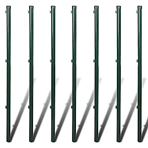 Chain Link Fence with Posts Steel,Safety Fence Garden, Fence Garden Netting Chain Link Fence with Posts Steel Outdoor Residential Fencing for Yard Garden Farm, Transport 59.1" x 590.6" Green