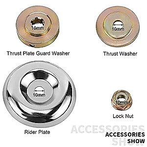 BaiNuo Steel Wire Brush Cutter Grass Trimmer Head for Garden Lawn Mower, 8Inch Trimmer Cutting Kit with Thrust Washer for String Trimmers, Rust Removel, Lawn Mower (8inch Set)