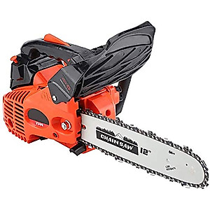 25.4CC Gas Chainsaw, 12" Gasoline Chainsaw Handheld Cordless Petrol Gasoline Chain Saw Wood Cutting Grindling Machine for Cutting Wood with Tool Kit,Garden Farm Home Use,3000r/min