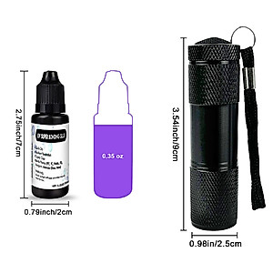 EDSRDXS UV Bonding & Welding Glue Kit UV Super Bonding Glue with 3W UV Light Quick-Drying & Waterproof Liquid Plastic Welding Kit for Plastic, Glass, Metal 0.35oz (10ml)