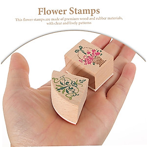 8 Pcs Lace Stamp Set Flower Stamps Flower Decoration for Scrapbook Children's DIY Supplies Classical Lace Stamps Scrapbooking DIY Stamp Stamps for Scrapbook Decor